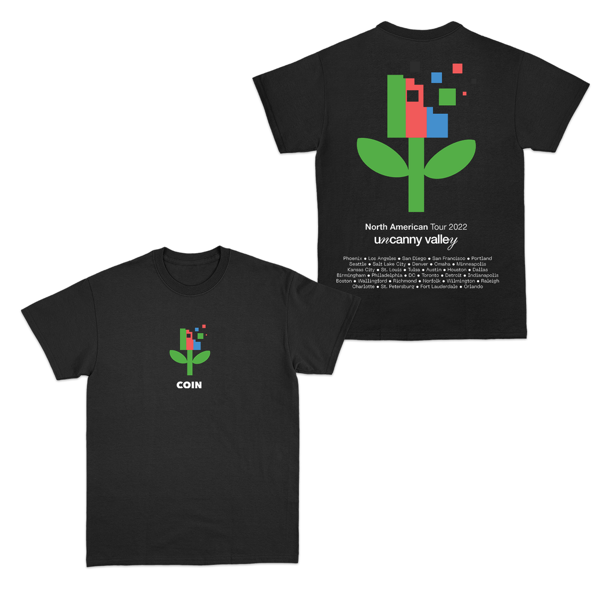 Uncanny Valley Black Tour T-Shirt – COIN